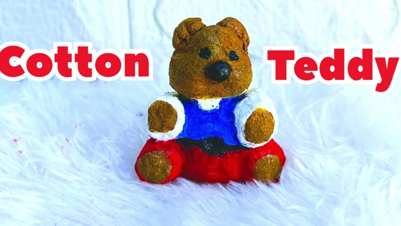 Make a Cuddly Teddy 🧸 from COTTON in Minutes | DIY Teddy Bear Making 😍 ...