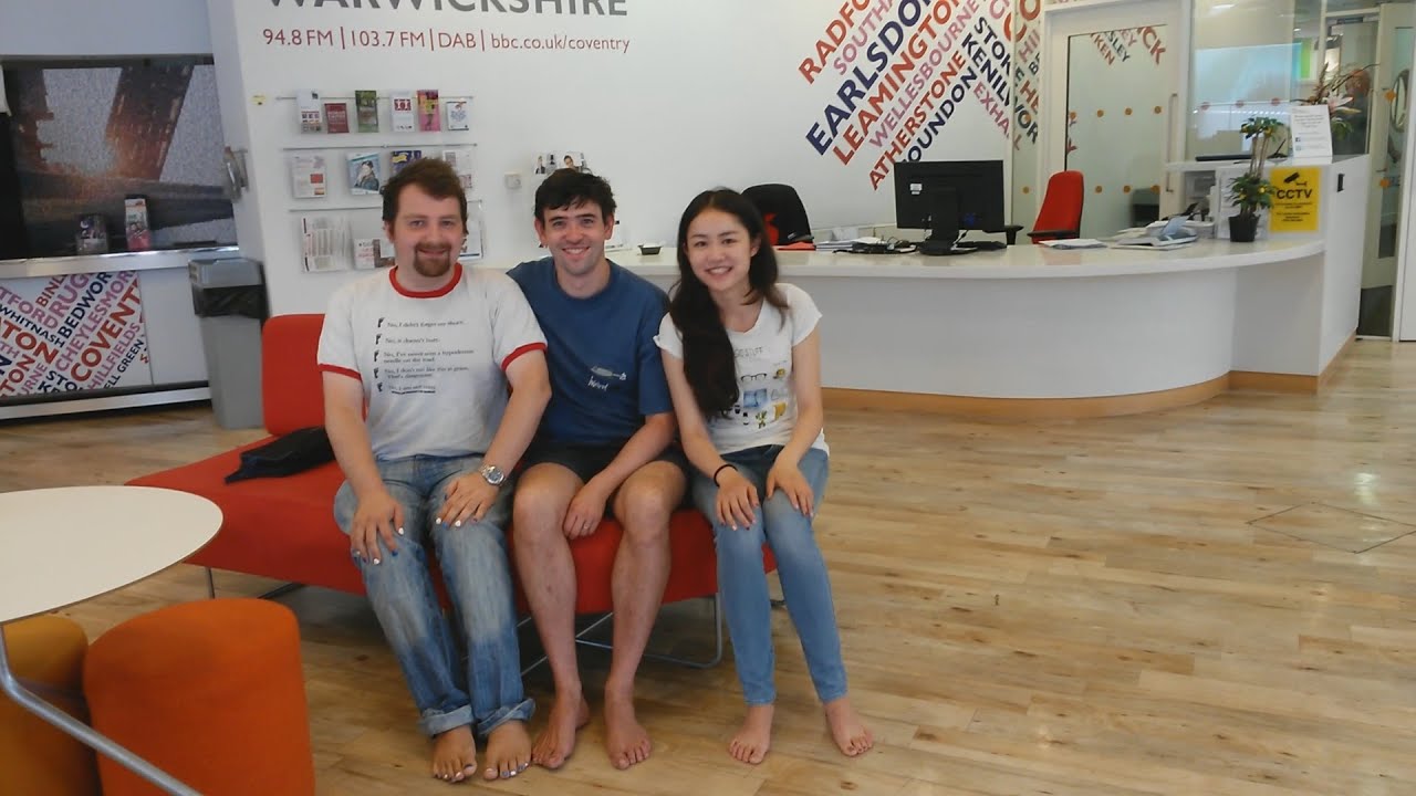 Barefoot to Coventry for Meetup and BBC Radio Feature with Kit and Mi ...