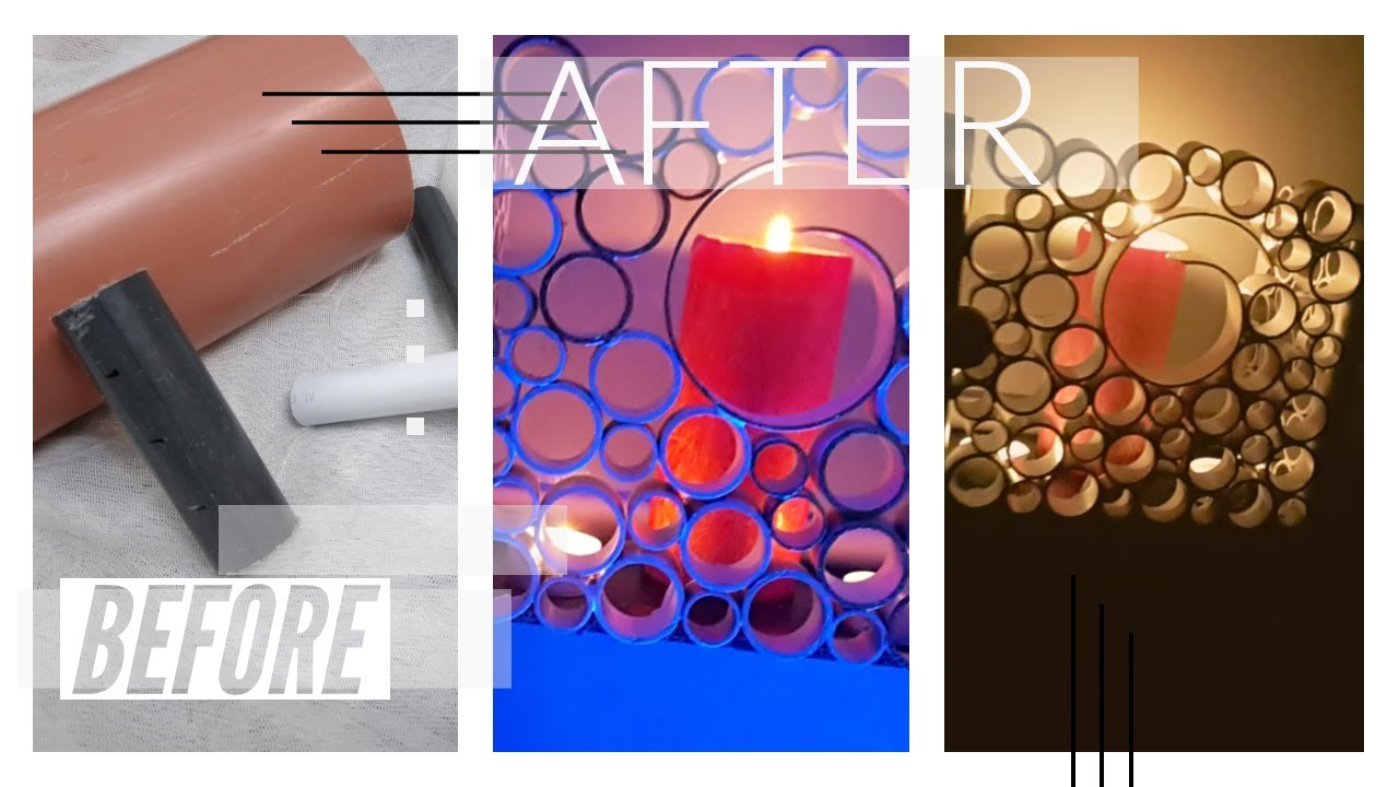 HOW TO TURN PVC PIPES INTO HANGING CANDLE STAND#Lights#Decor#Art - YouTube