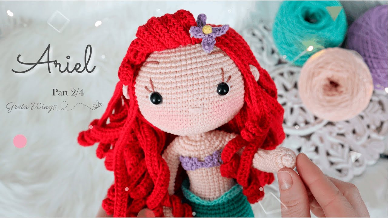 Tutorial Ariel (Sirenita) Amigurumi | Serie Princesas Part 2/4 Sub 🇺🇸🇪🇸 ...