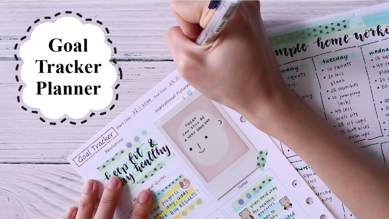 Goal tracker planner A5 ring Planner- Goal setting tracker & planner ...