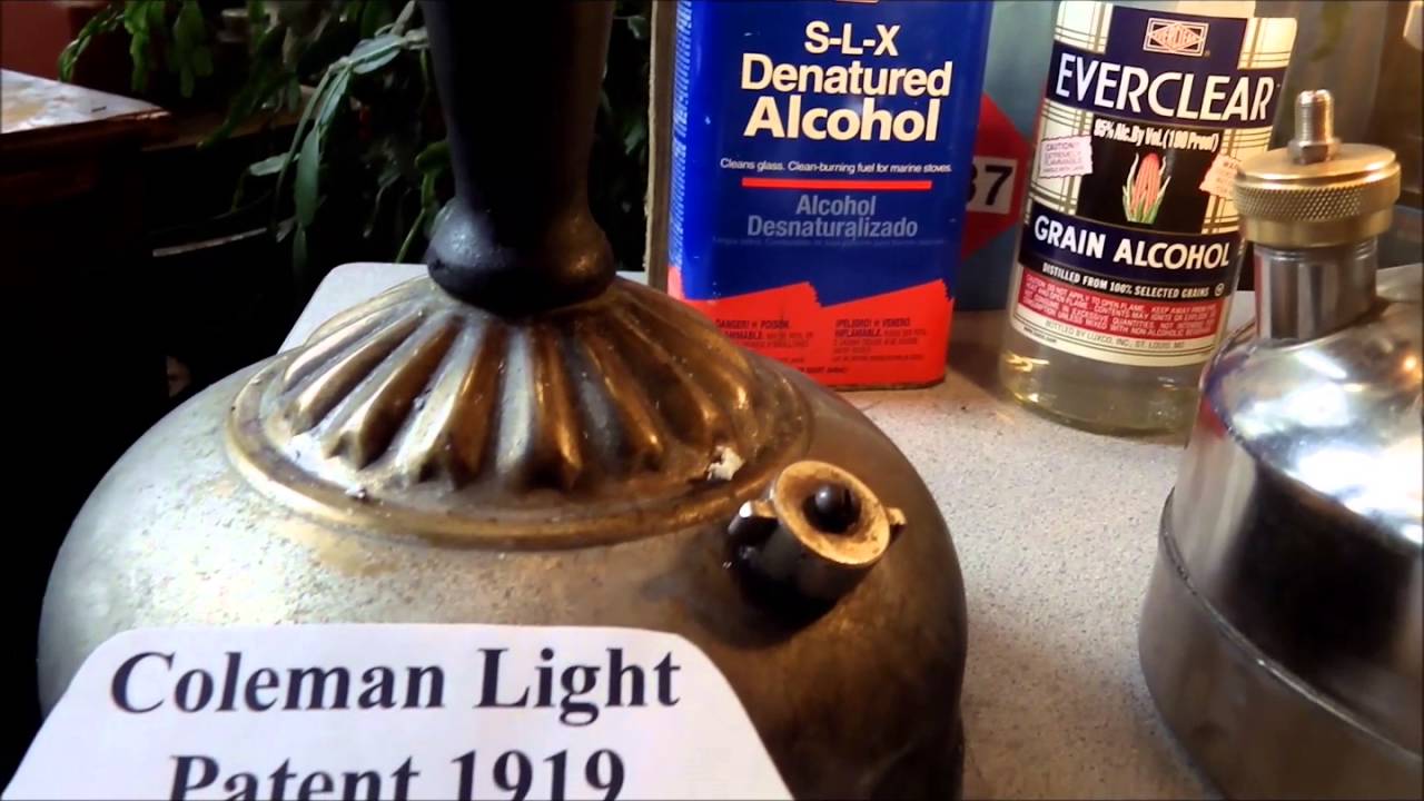 alcohol fueled lamp shines bright - YouTube