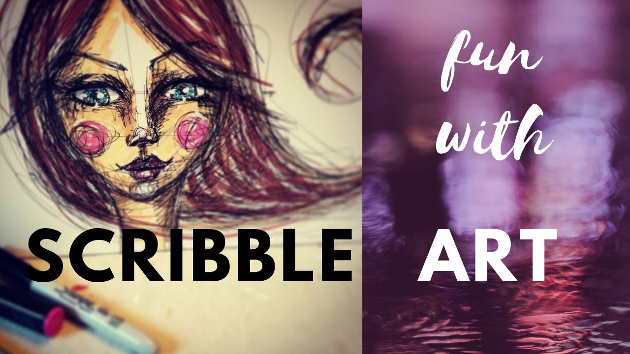 Scribble Art - A Stress Relieving Scribble Face! - YouTube