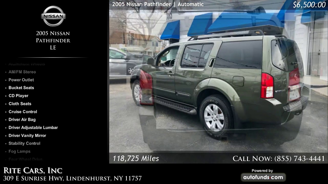 Used 2005 Nissan Pathfinder | Rite Cars, Inc, Lindenhurst, NY - SOLD ...