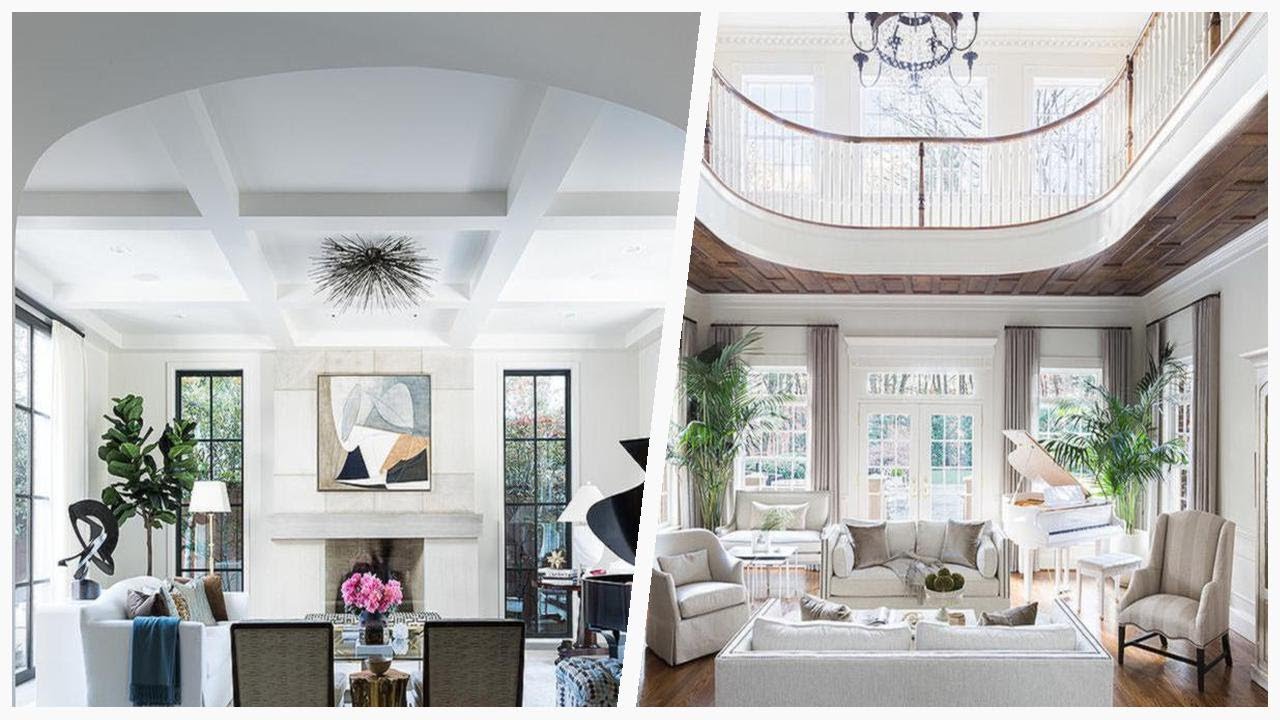 75 White Living Room With A Music Area Design Ideas You'll Love 🔴 - YouTube