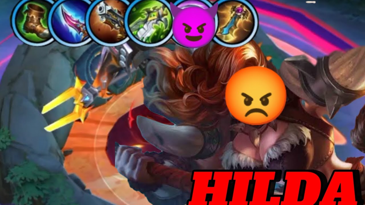 6 KiLLS | HERO HILDA build and emblem Mobile Legends GAMEPLAY ~ MLBB ...