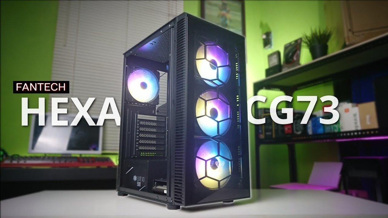 Casing pc gaming murah tempered glass | Fantech Hexa Cg73 - YouTube
