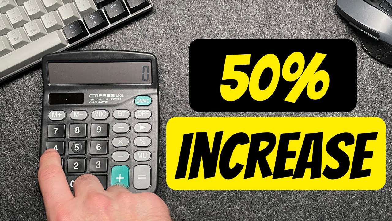 How to Calculate 50 Percent Price Increase On Calculator - 3 Steps ...
