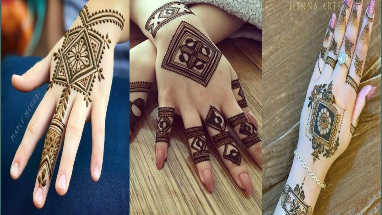 square mehndi designs for hands||square mehndi designs for back hand ...