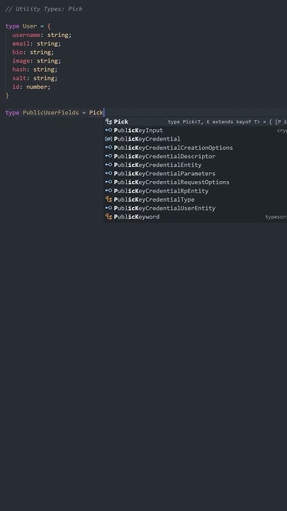 TypeScript: utility type Pick - YouTube