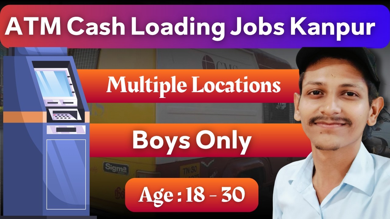 ATM में Cash Load करना हैं बस | Atm cash Custodian jobs | #kanpur ATM ...