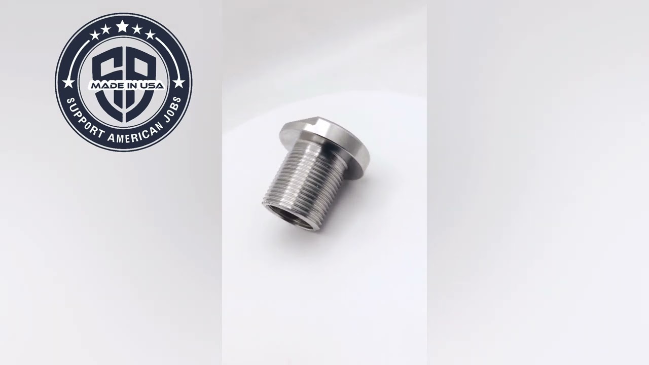 Premium Thread Adapter 1/2x28 to 5/8x24 Stainless Steel - YouTube