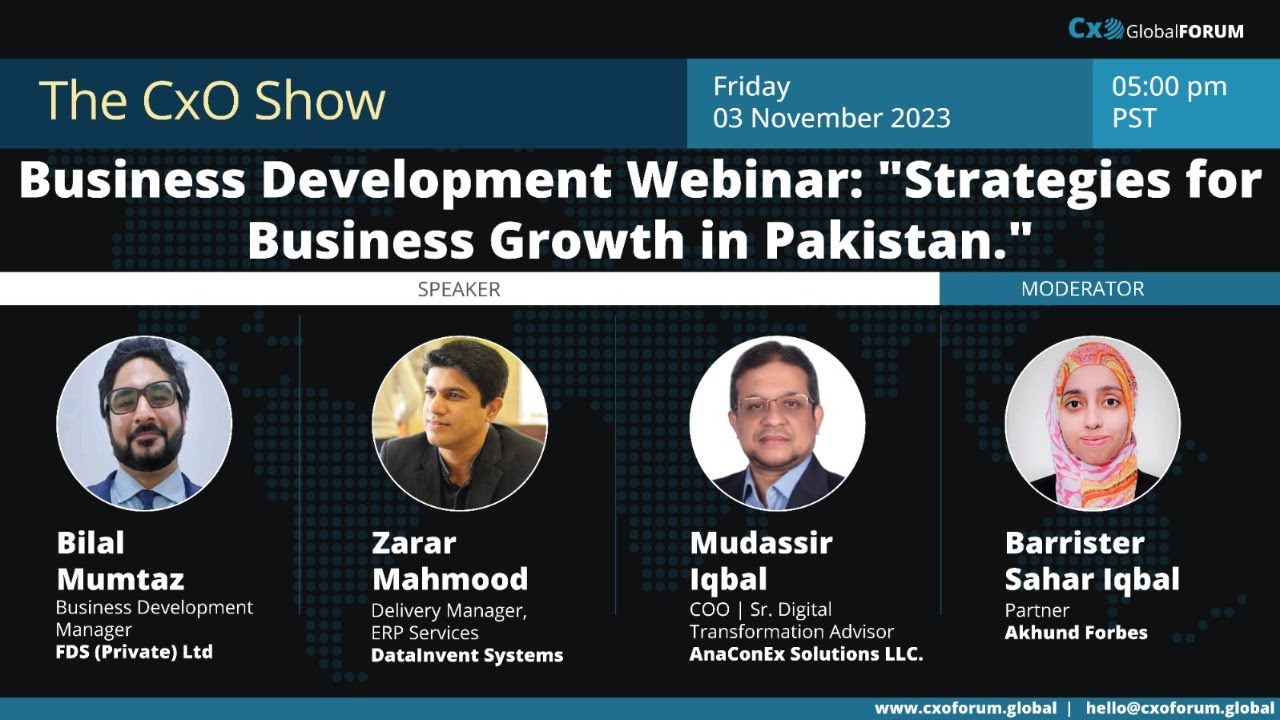 The CxO Global Forum "Strategies for Business Growth in Pakistan ...