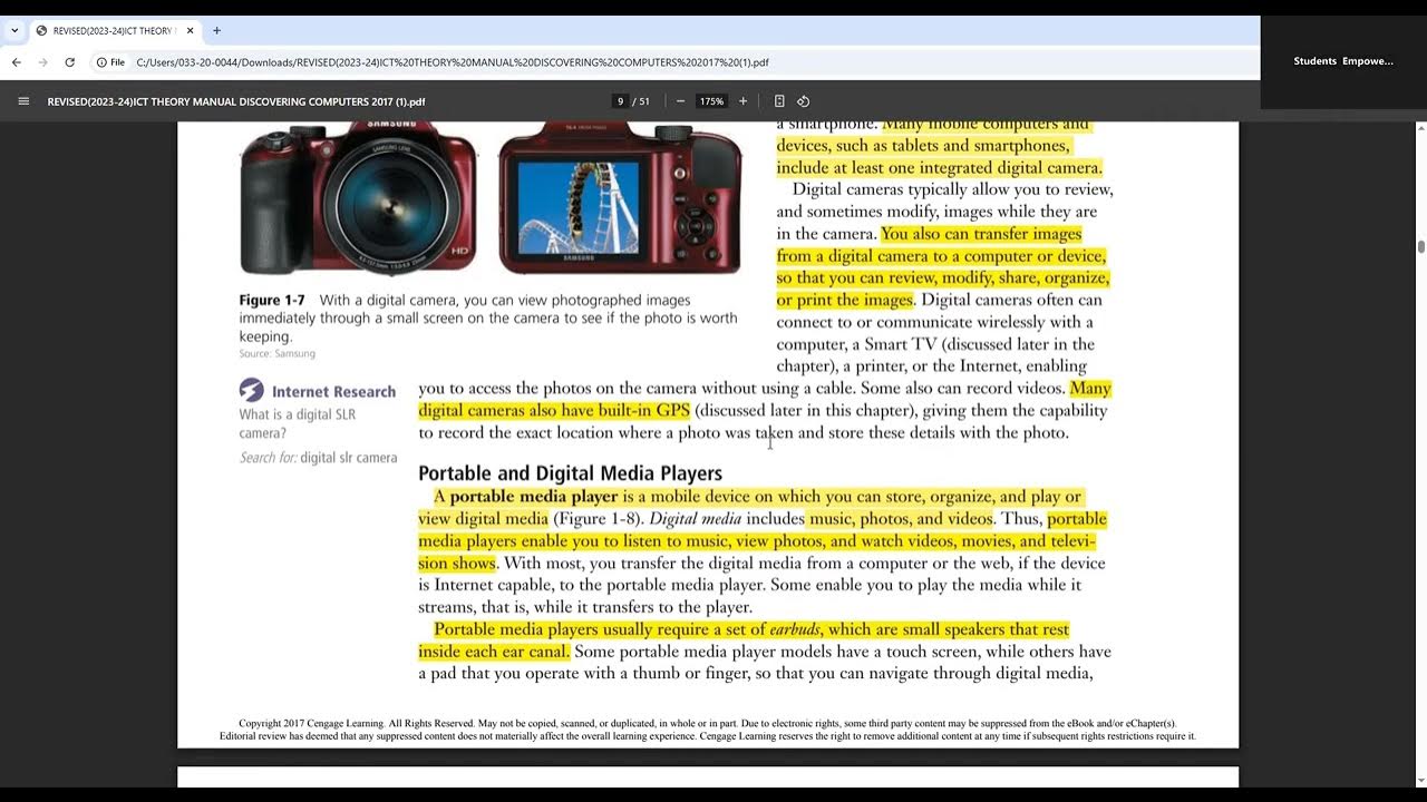 Lec-03 Digital Cameras, Digital Media Players ? || Discovering Computers || Understanding ...