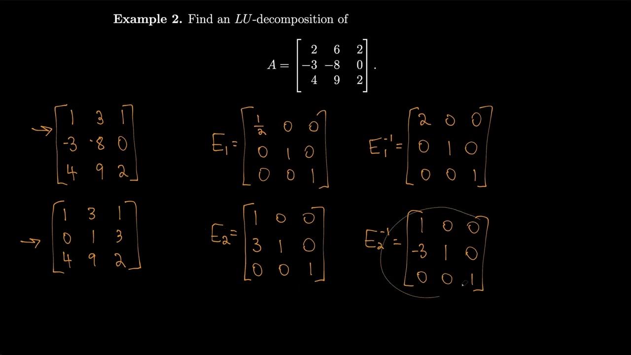 Linear Algebra 9.1 LU-Decompositions - YouTube