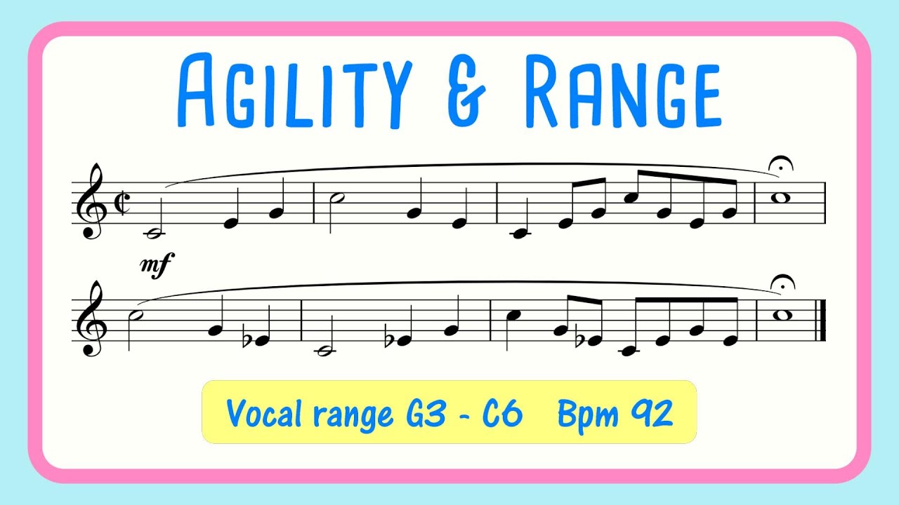 Advanced Vocal Agility and Range Exercise | Arpeggio Major Minor ...
