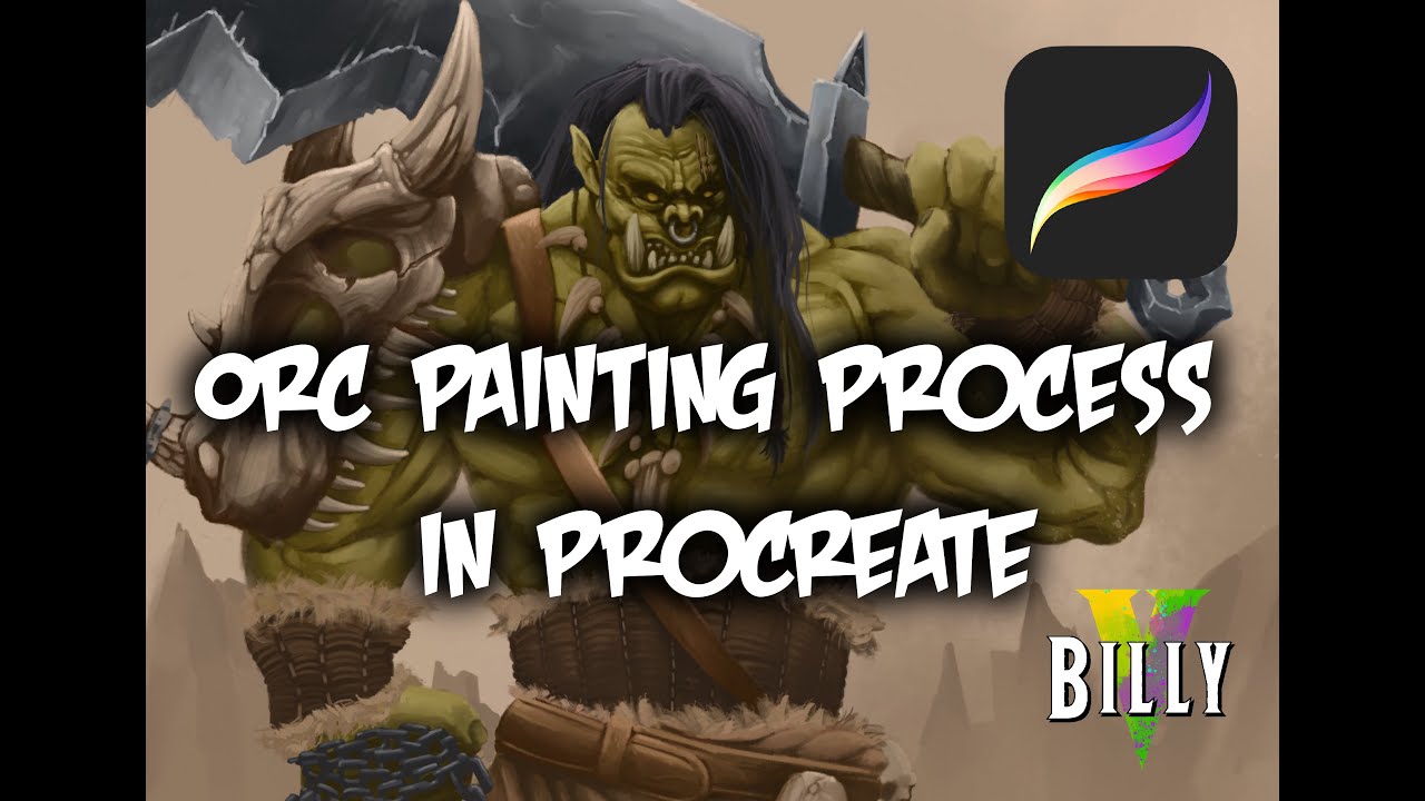 Orc Painting Process in Procreate - YouTube