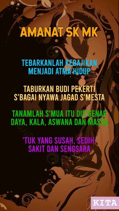 Amanat SK MK: Tebarkanlah Kebajikan - YouTube
