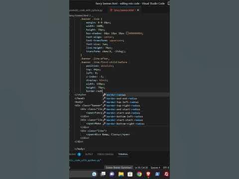 How To Make Fancy Banner?/ Html Css ?/ | #webdevelopment - YouTube
