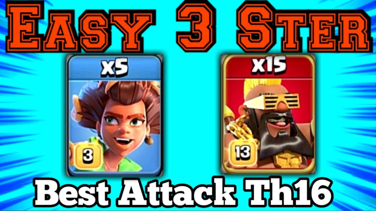 Th16 OP ARMY Root Rider + Super Gog Easy Attack Strategy | th16 Attack ...