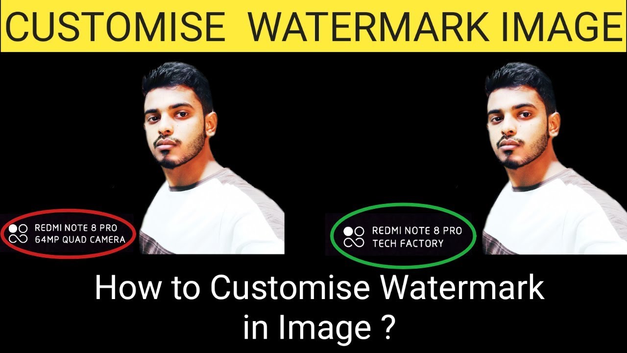 How to Customise your image Watermark || Custom Watermark in Redmi note ...