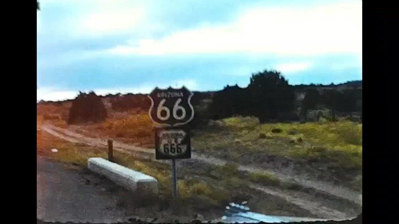 1955 route 66 trip and a visit to Disneyland. Color has been enhanced ...