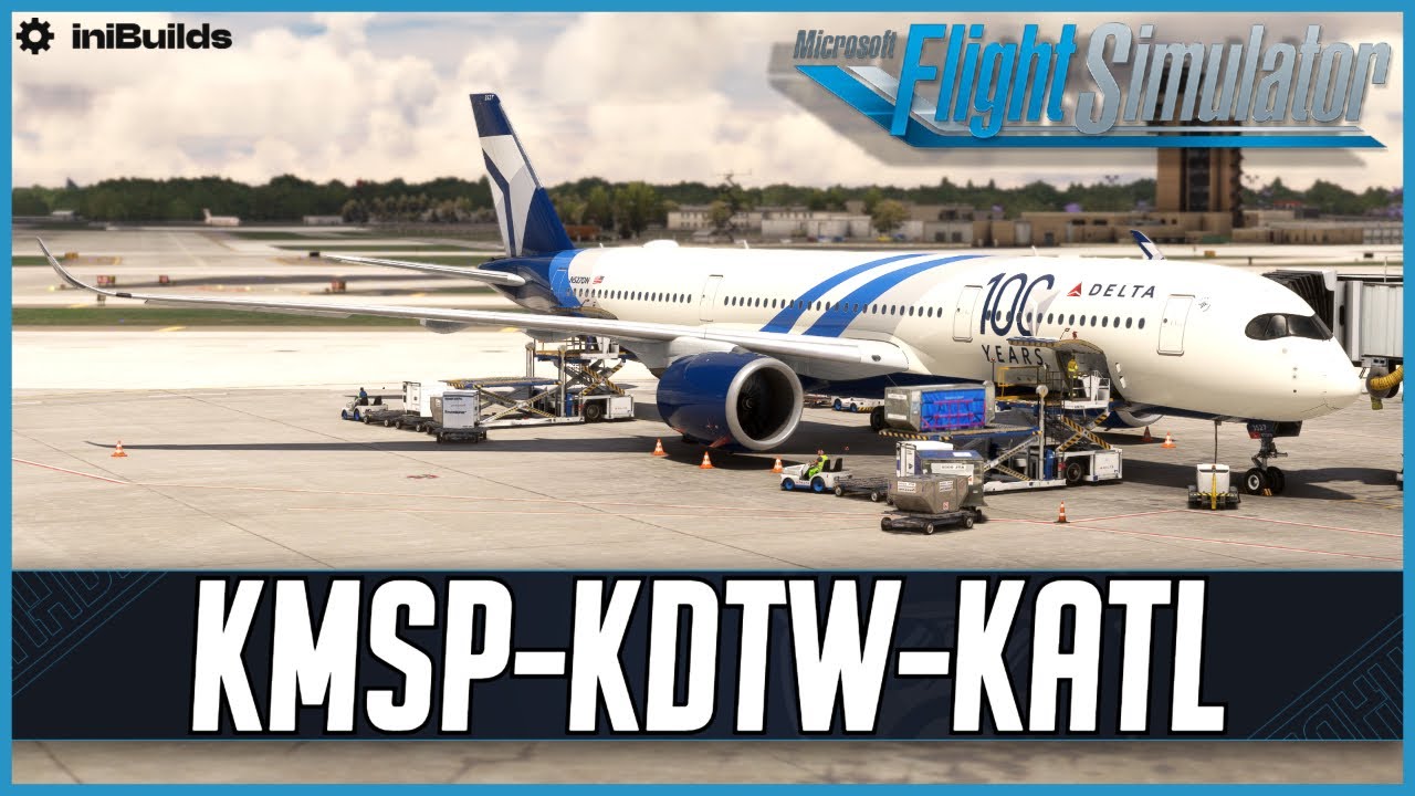 iniBuilds A350-900 | Real World Delta OPS | Minneapolis - Detroit ...