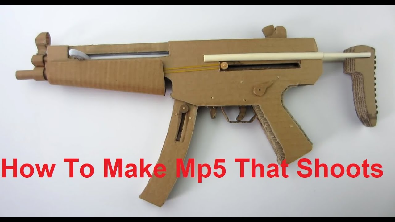 How To Make Mp5 That Shoots - Cách làm súng MP5 từ bìa giấy #cardboard ...