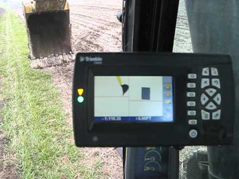 Excavator (Cat 330DL) plus Trimble Grade Control Demonstration - YouTube