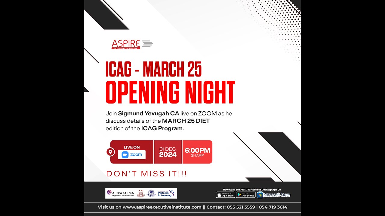 Aspire ICAG OPENING NIGHT March 2025 - YouTube