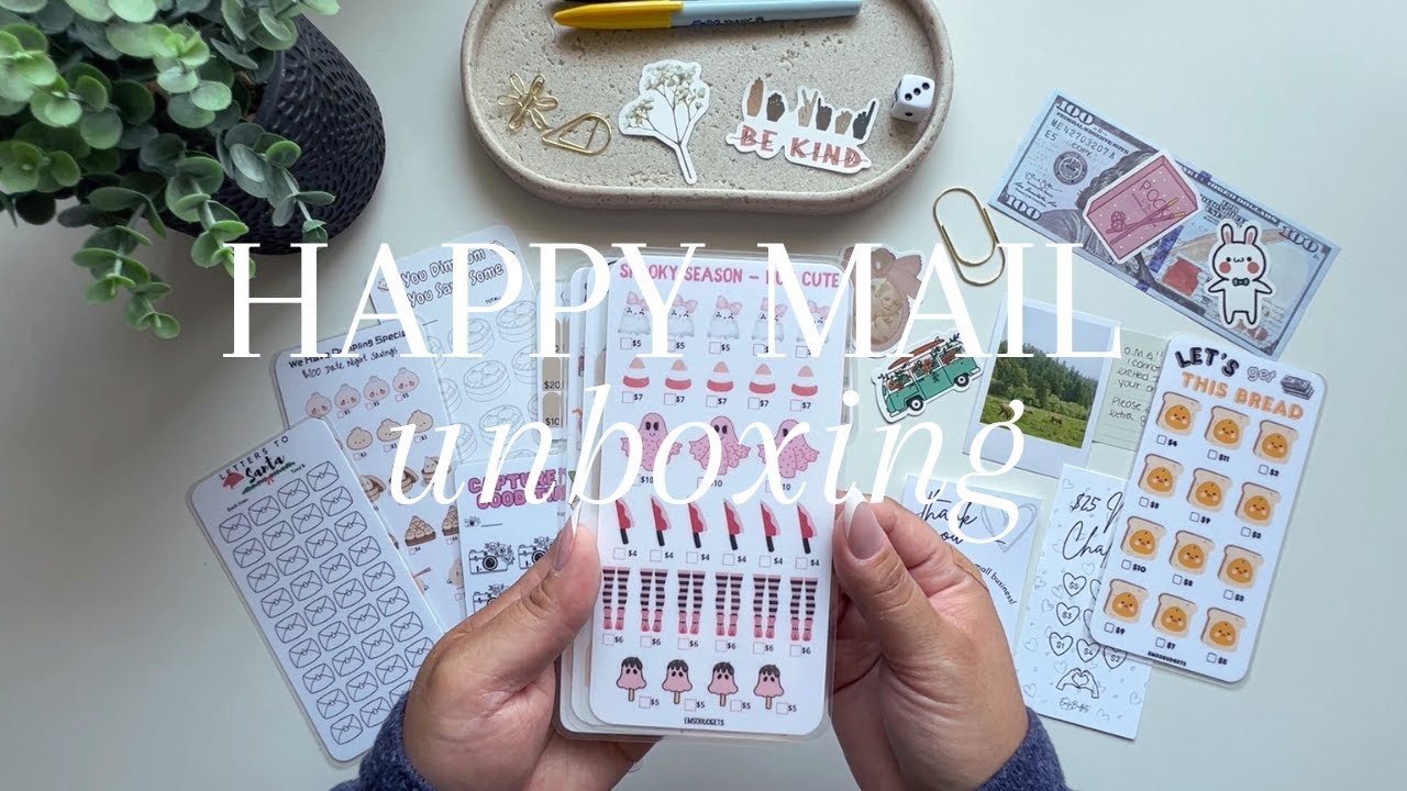 HAPPY MAIL UNBOXING | CASH ENVELOPE SYSTEM - YouTube