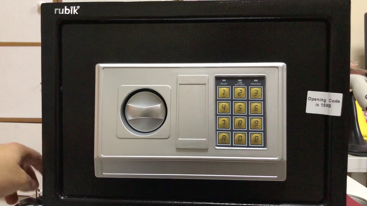 Rubik Safe Box How to Open, Set & Change Pin Code Password and Unlock ...