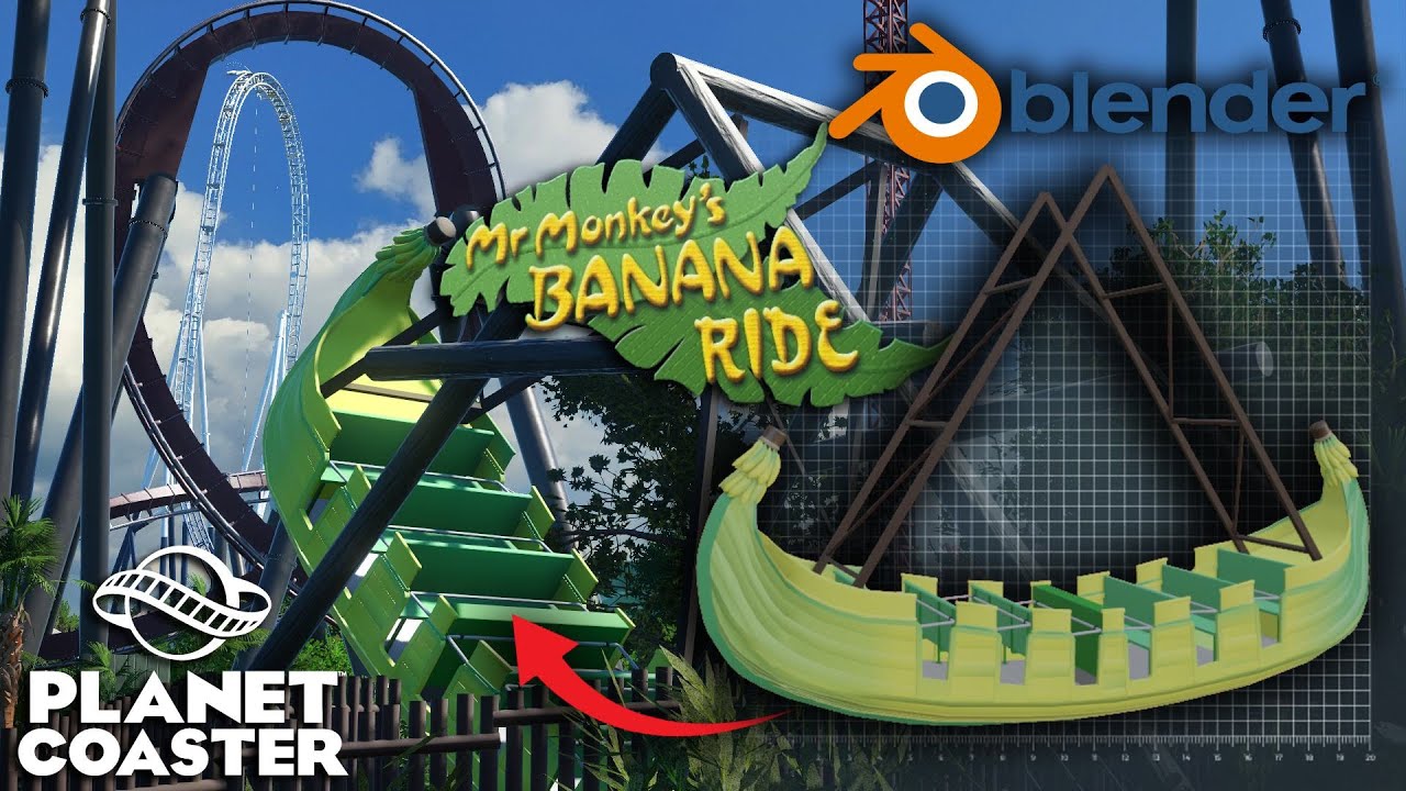 Modelling Mr Monkey's Banana Boat Ride In Blender TMTK: Planet Coaster - Thorpe Park Recreation ...