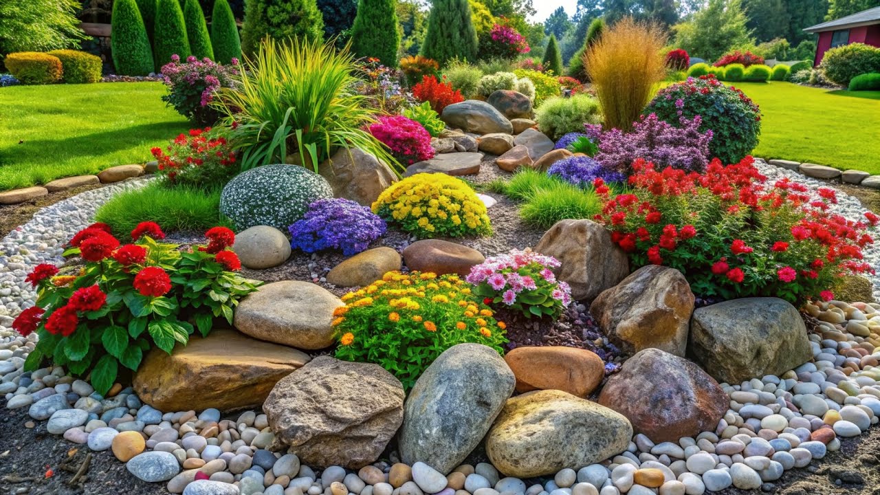 Flower Bed Magic | How to Use Rocks for an Enchanting Garden Oasis ...
