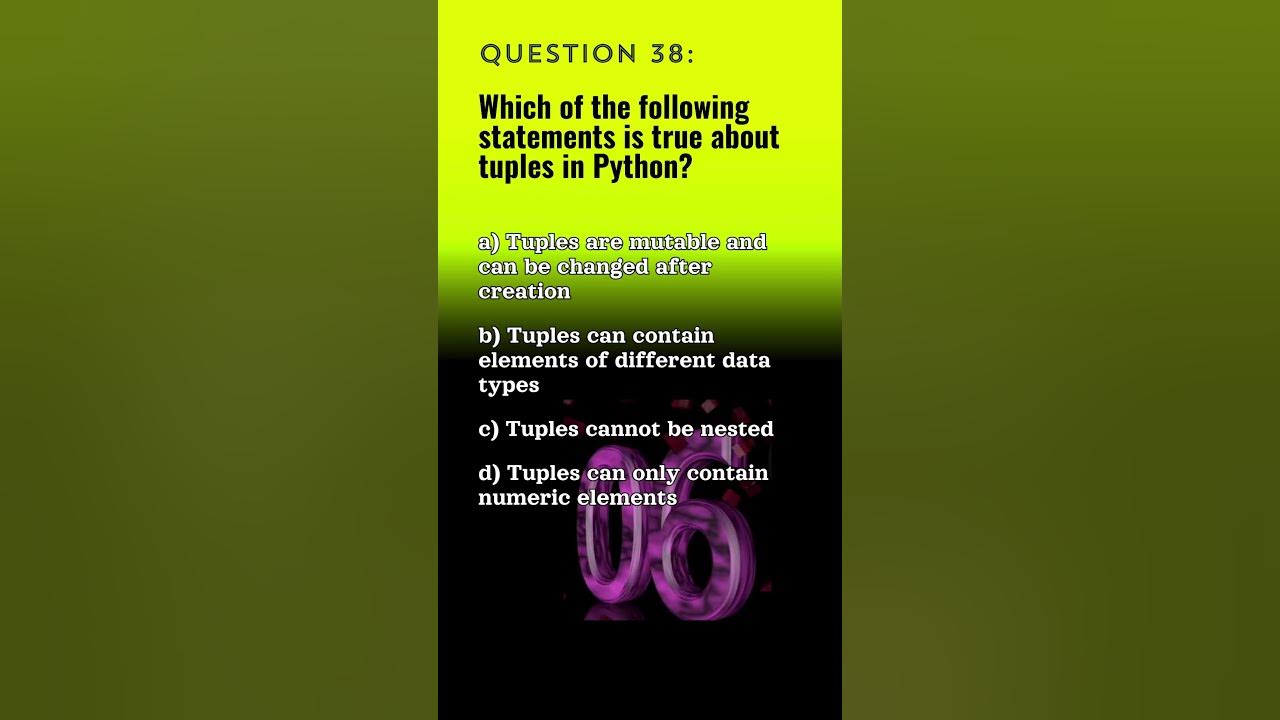 Python Qn 38 Python Questions And Answers Tech Ns Arena Programmingquiz Youtube