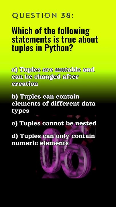 Python Qn 38 Python Questions And Answers Tech Ns Arena Programmingquiz Youtube