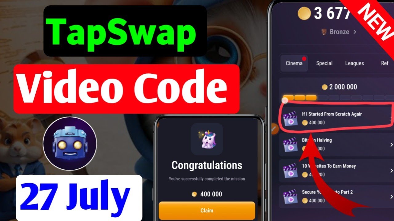 TapSwap If I Started From Scratch Again Video Code | TapSwap Video Code Today - YouTube