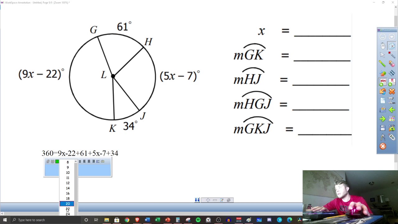 Unit 6: Circles- Arc Measures and GIANT Circle - YouTube