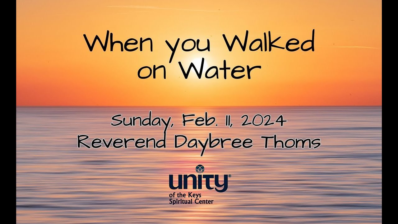 "When You Walked on Water." - Rev Daybree Thoms - YouTube