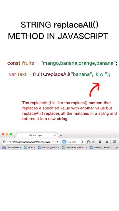 replace() and replaceAll() string method in JavaScript #method #javascript #viral #shorts - YouTube