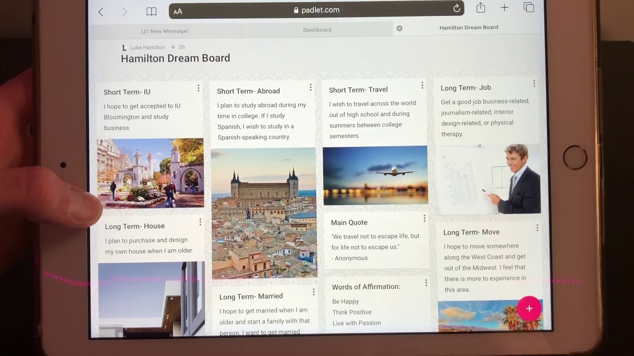 dream board - YouTube