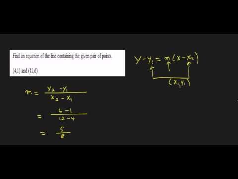 Find the equation of a line given two points - YouTube
