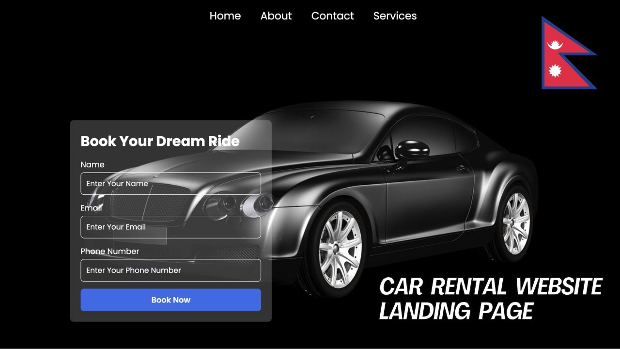 Build a Simple Car Rental Landing Page with CSS: Step-by-Step Tutorial ...
