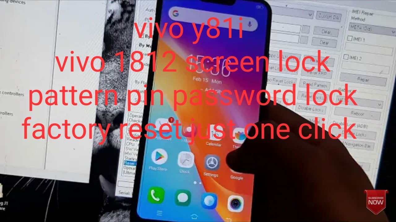 Vivo y81i Vivo-1812 screen lock remove Factory reset pattern pin ...