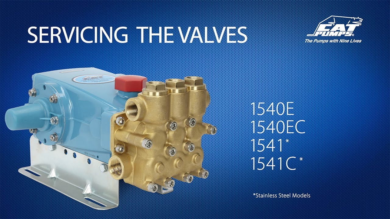 Servicing Valves - Cat Pumps Models 1540E, 1540EC, 1541, 1541C - YouTube