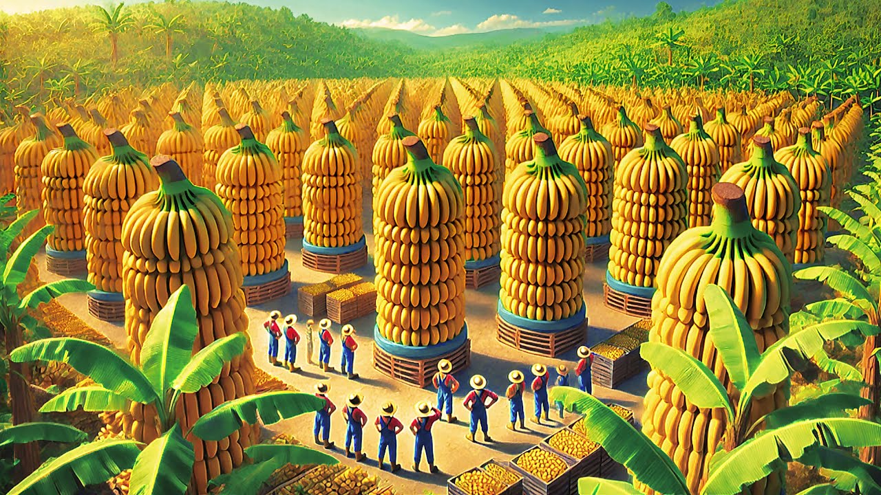 How to Harvest Bananas Using Cableway Systems | Banana Processing in ...