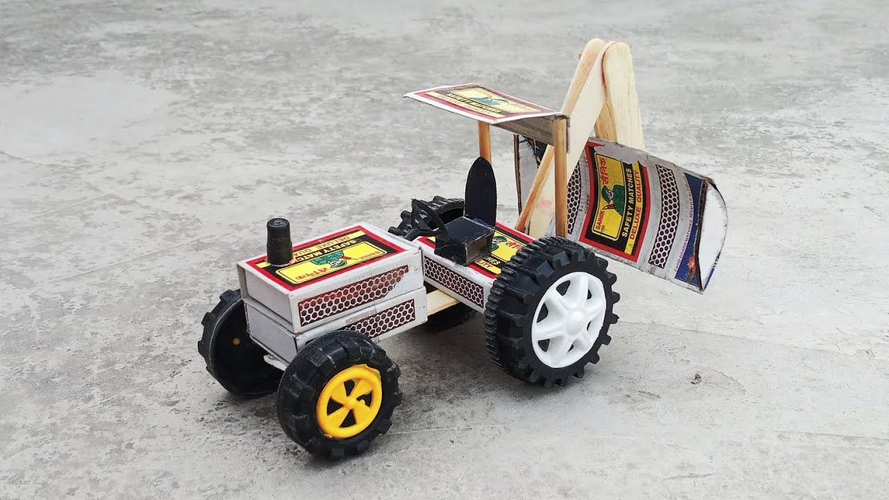 How to make matchbox cultivater tractor at home | Matchbox tractor at ...