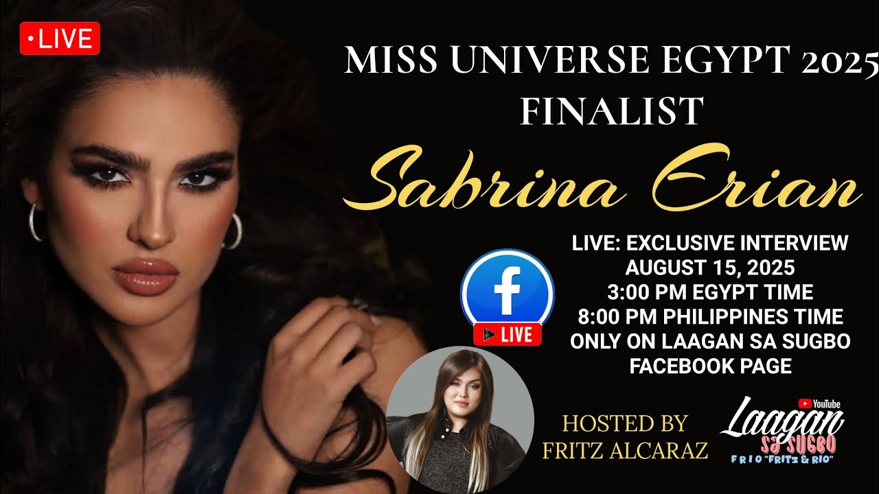 Miss Universe Egypt 2025 Sabrina Erian : LIVE Exclusive Interview - YouTube
