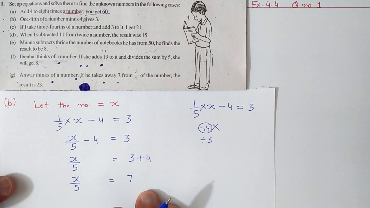 Q.1 (a,b,c,d) Ex.4.4 Chapter:4 Simple Equations | Ncert Maths Class 7 ...