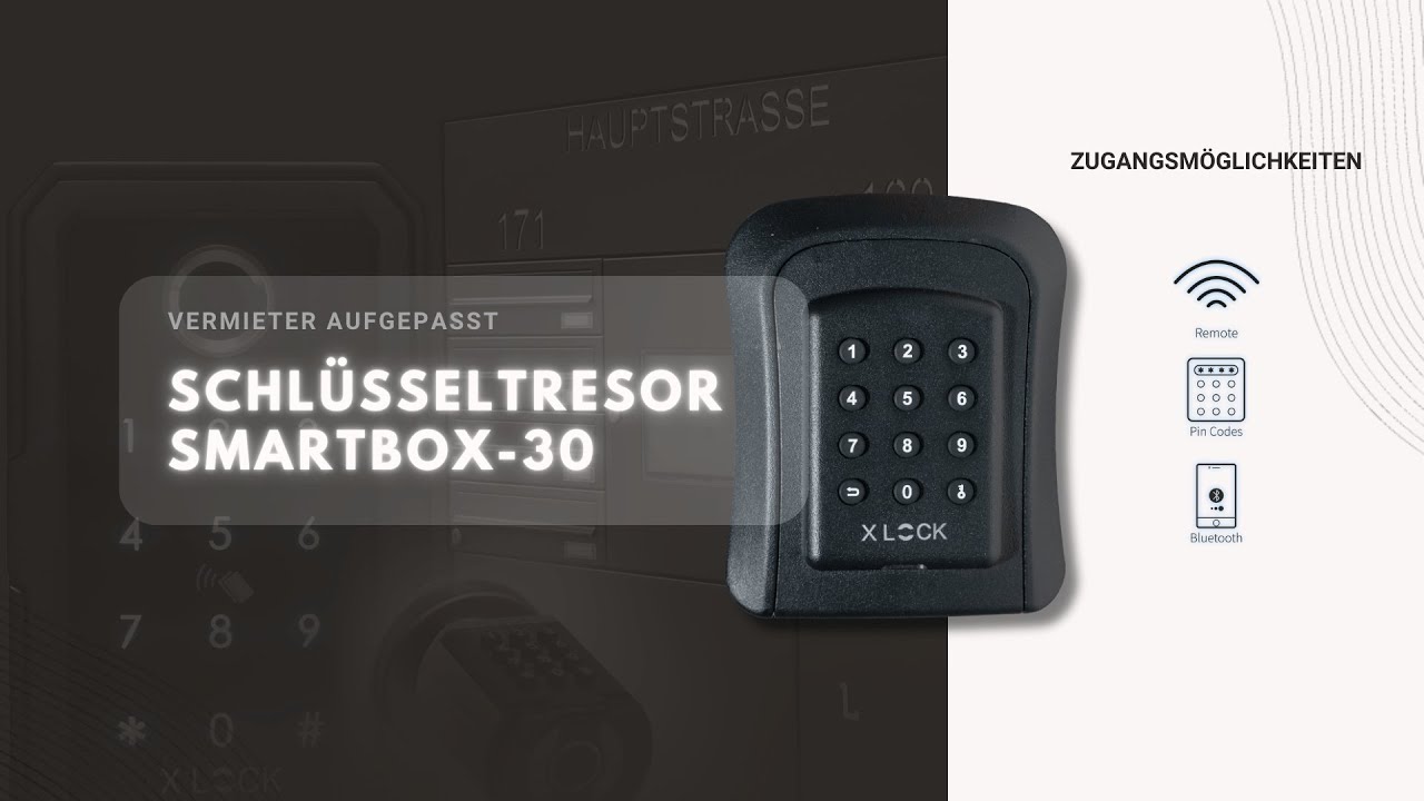 XLOCK Smartbox 30 | Schlüsselübergabe für Ferienwohnungen - YouTube